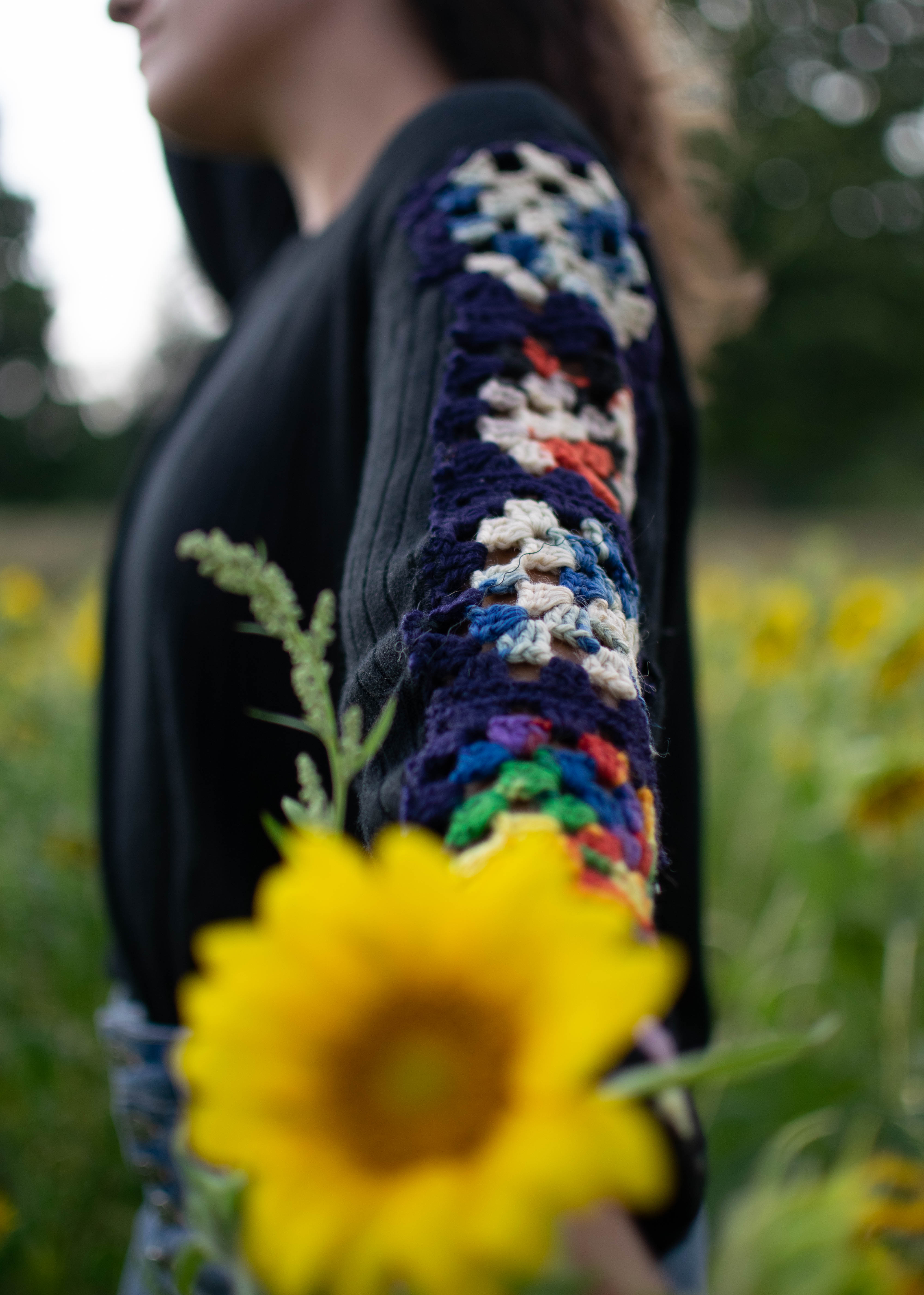 Granny Square Sweater Tutorial - Using a Thrifted Blanket - by Marissa ...