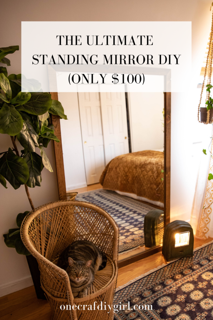 How to make a giant standing mirror for less than $100 - by Marissa Zingg